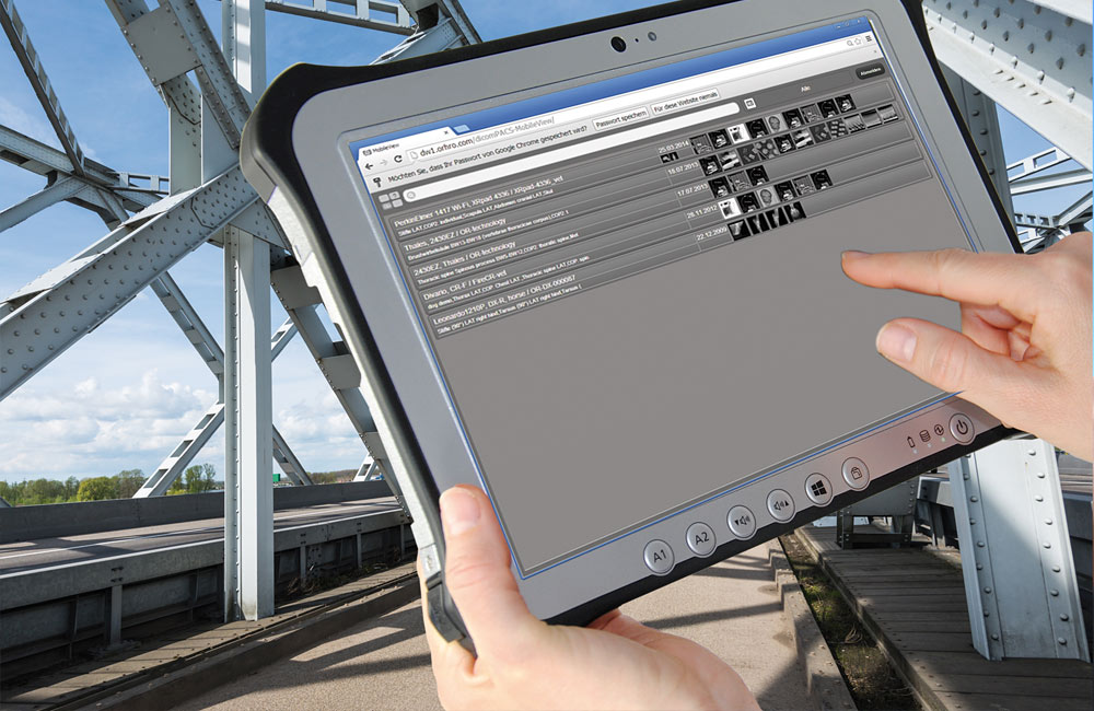 Web-based viewer for DICONDE images for mobile devices